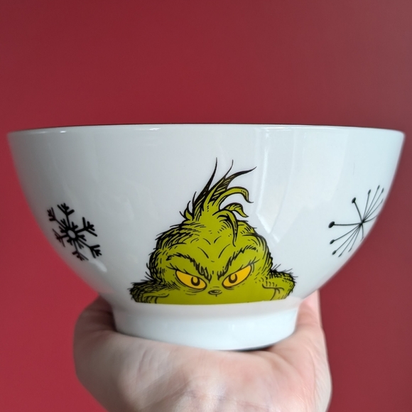 Dr. Seuss | Dining | Dr Seuss The Grinch Porcelain Bowl With Snowflake ...